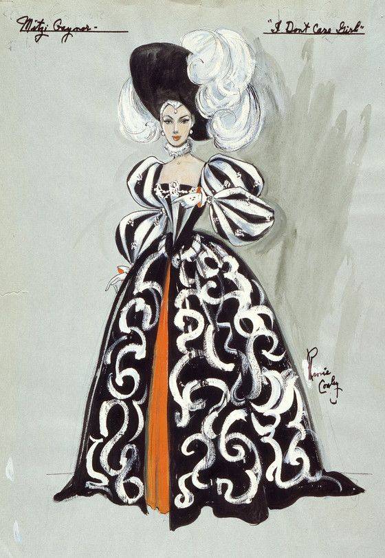 Costume Sketch of Mitzi Gaynor as Eva Tanguay in the 20th Century Fox ...